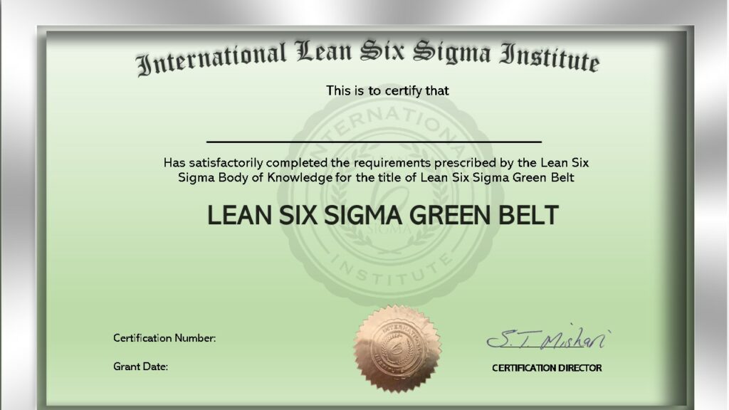 Lean_Six_Sigma_Green_Belt_Certificate | International Lean Six Sigma ...